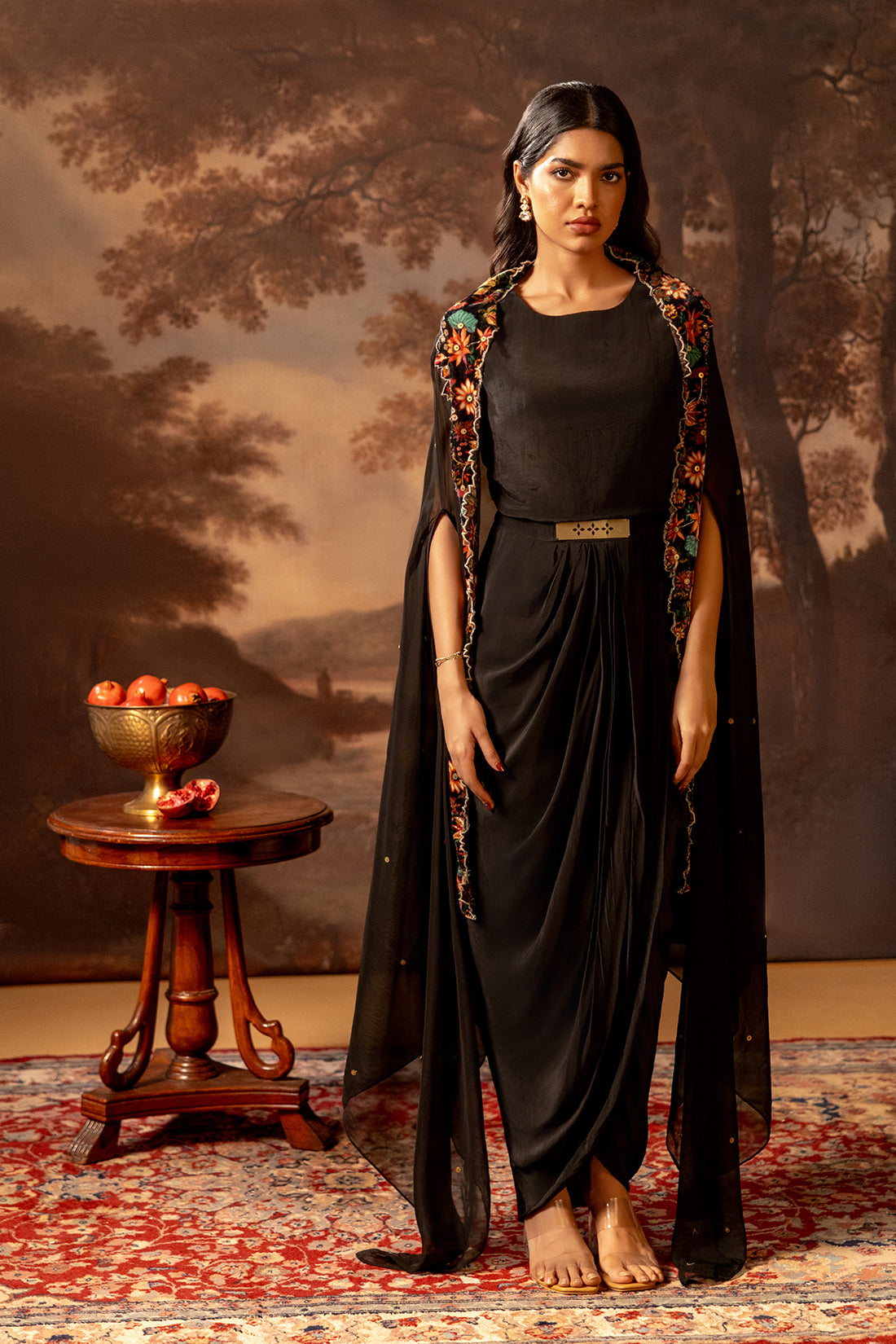 Buy Aarani Embroidered Drape Dress Set Online